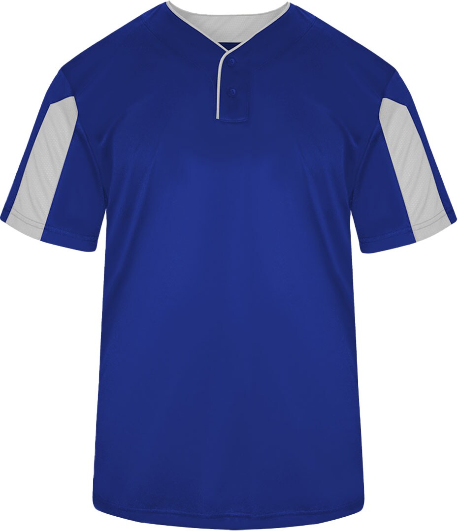 Badger Striker 2-Button Jersey (Adult) - Royal-White - X-Large | A.D. STARR