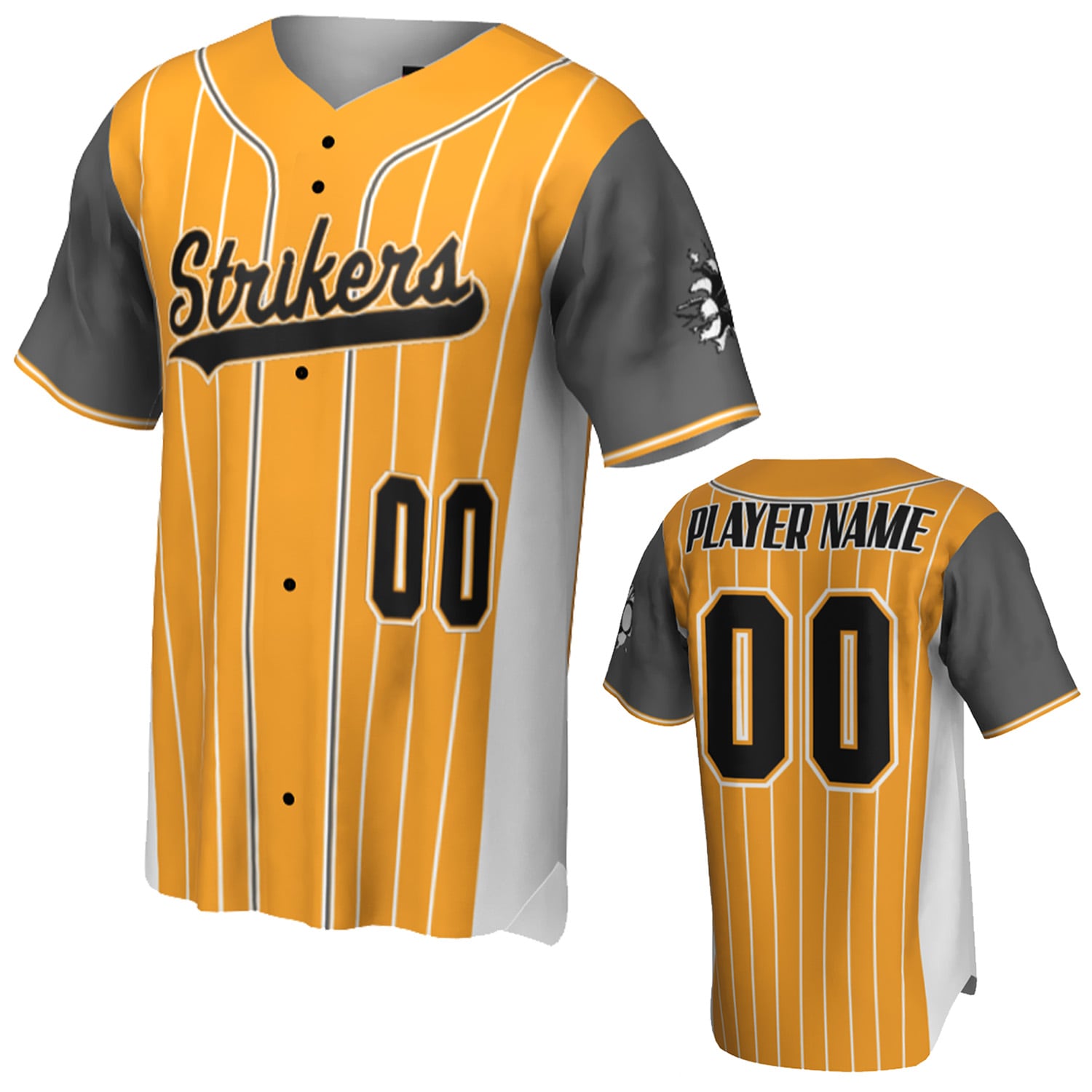 Custom Sublimated Full Button | A.D. STARR