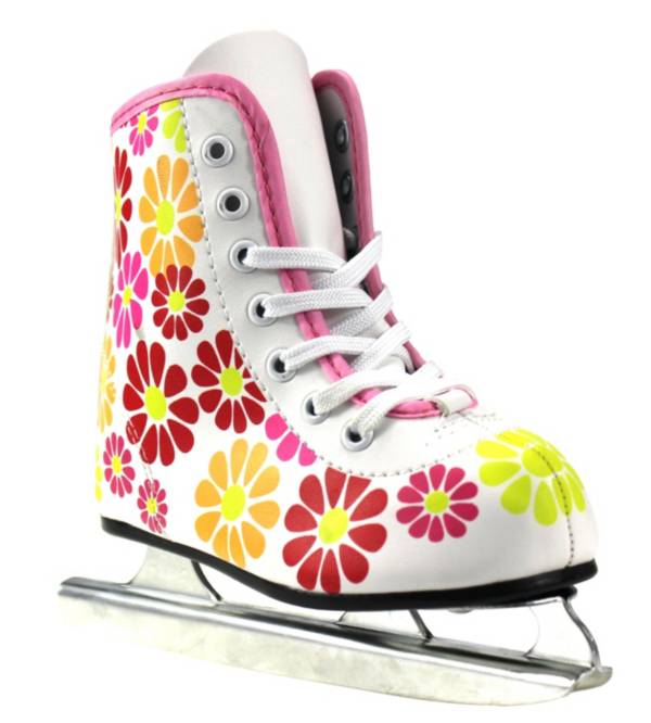 American Athletic Shoe Girls Flower Power Double Runner Ice Skate ...