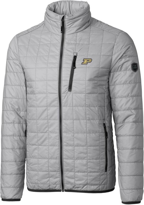 Cutter & Buck Men's Purdue Boilermakers Grey Rainier PrimaLoft Eco Full ...