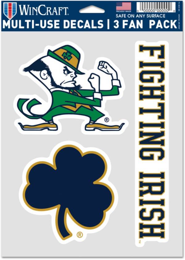 Wincraft Notre Dame Fighting Irish 3 Pack Fan Decal Dicks Sporting Goods