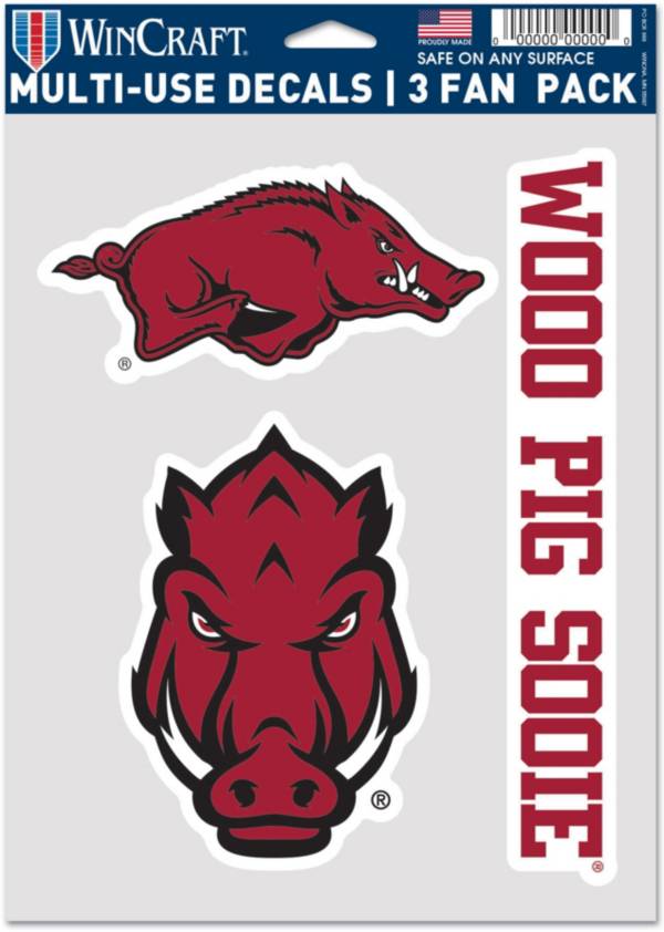 WinCraft Arkansas Razorbacks 3 Pack Fan Decal | Dick's Sporting Goods