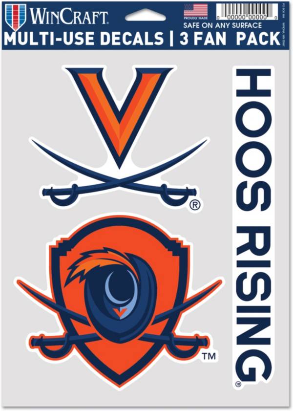 Wincraft Virginia Cavaliers 3 Pack Fan Decal Dicks Sporting Goods