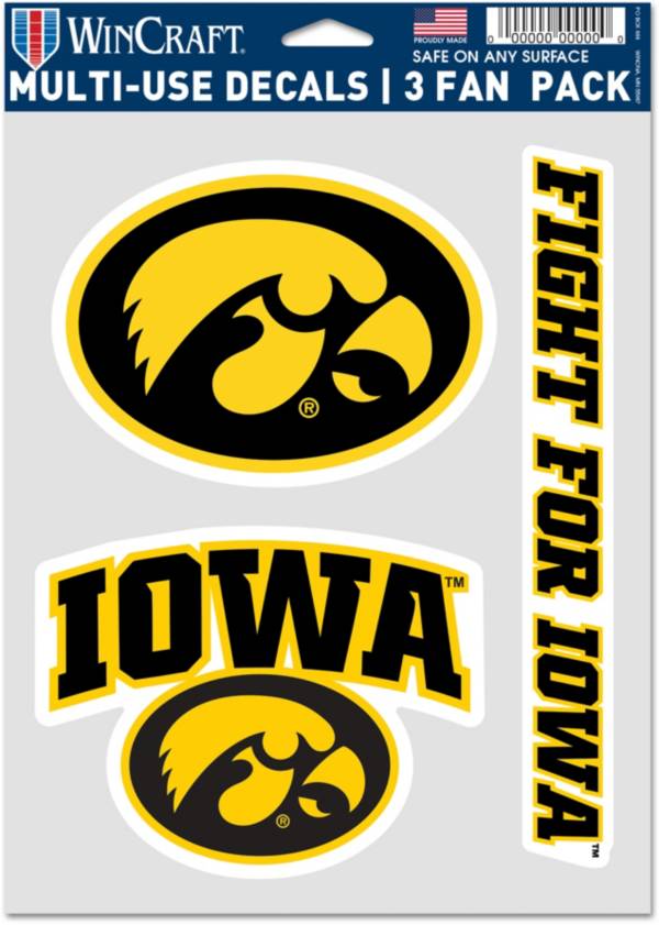 Wincraft Iowa Hawkeyes 3 Pack Fan Decal Dicks Sporting Goods