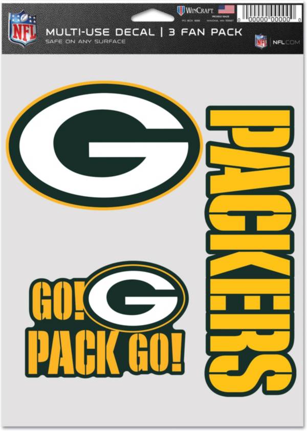 Logo Green Bay Packers 3-Pack Fan Decal | Dick's Sporting Goods
