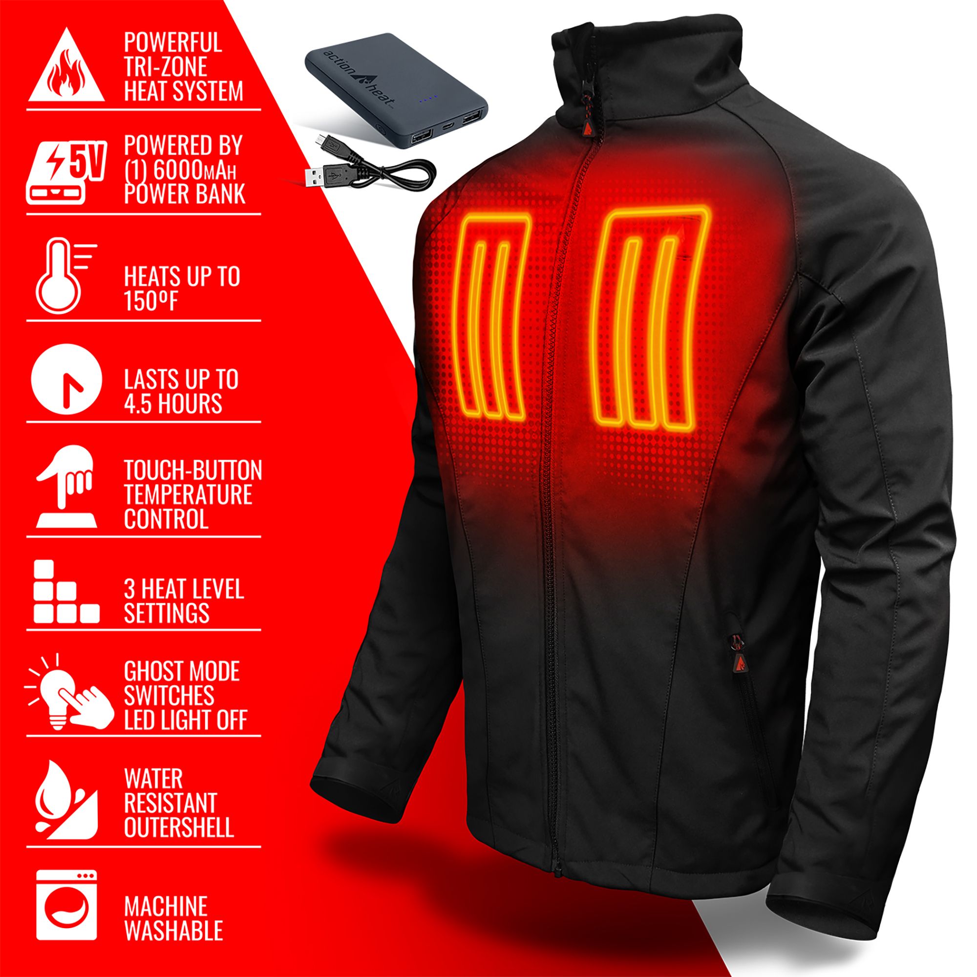 ActionHeat Men's 5V Battery Heated Softshell Jacket | DICK'S Sporting Goods